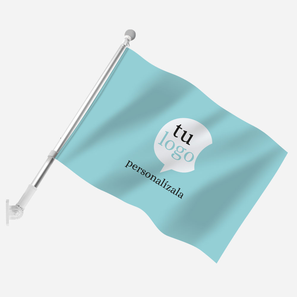 Bandera de Pared 150x100 cm mástil regulable hasta 150 cm